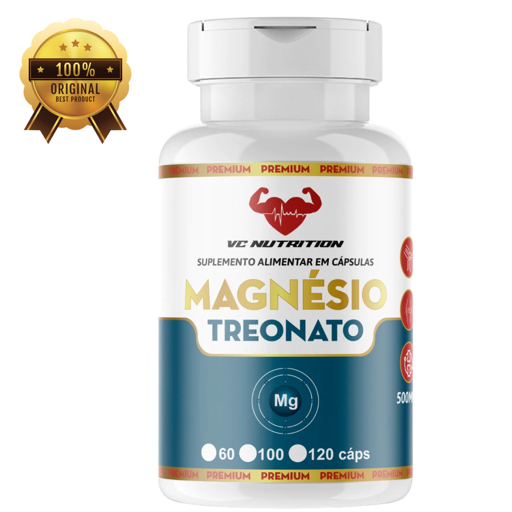 Magnésio L-Treonato 120 Cáps 500mg – Alta Absorção - Original | Venha ...